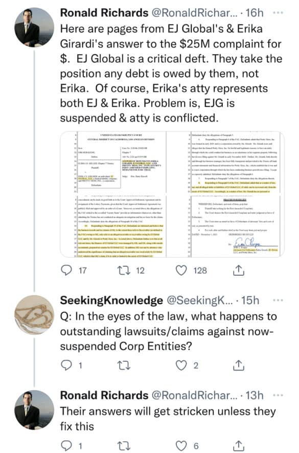 Erika Jayne's Company EJ Global Suspended, Used Improperly?