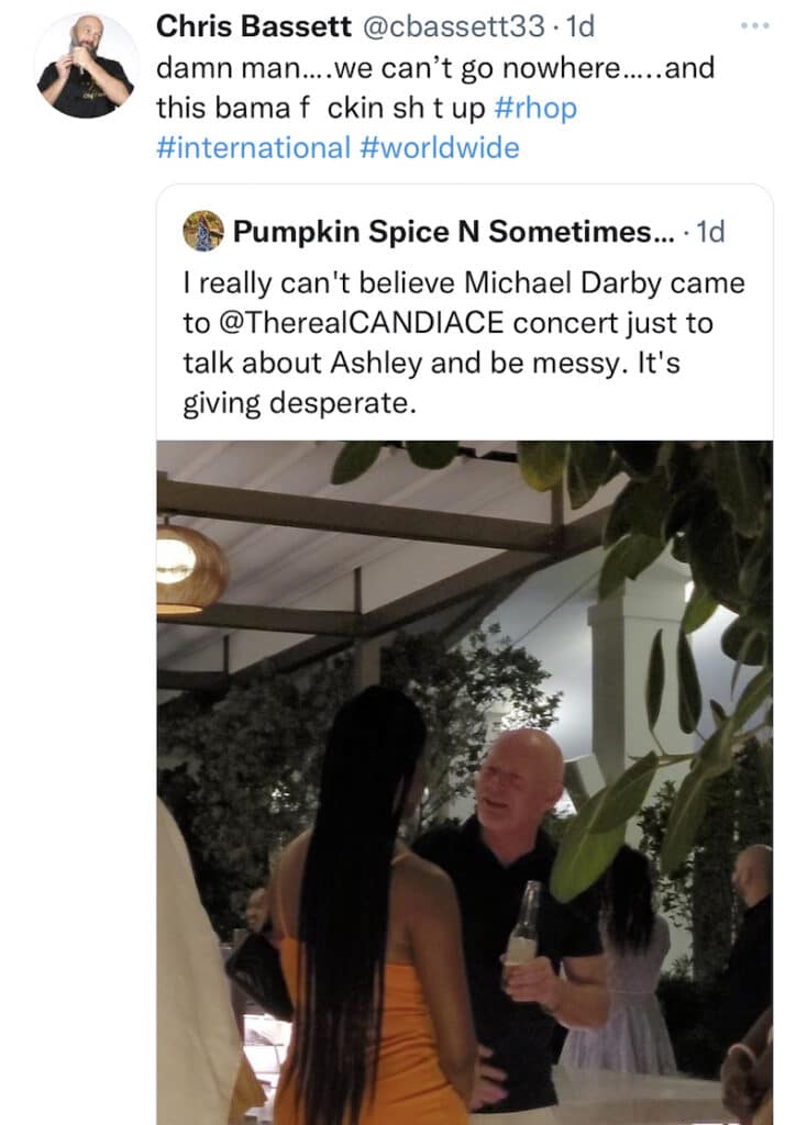 Chris Bassett: Michael Darby Showed Up to Candiace Concert