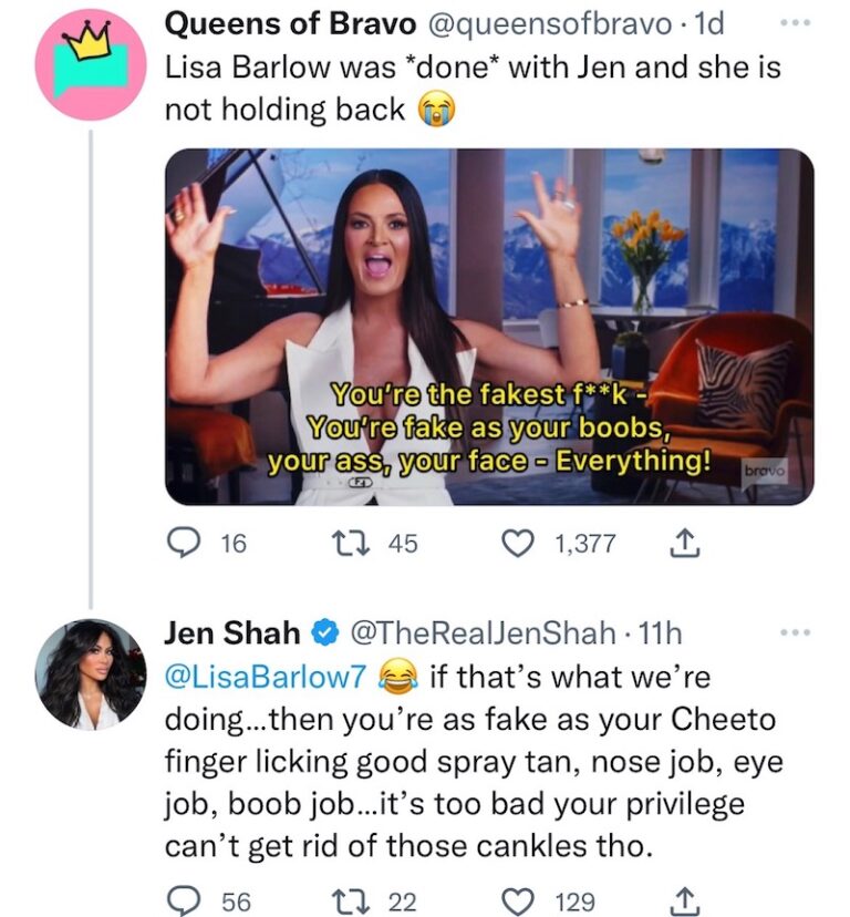 RHOSLC: Jen Shah Body-Shames Lisa Barlow in Ugly Twitter War