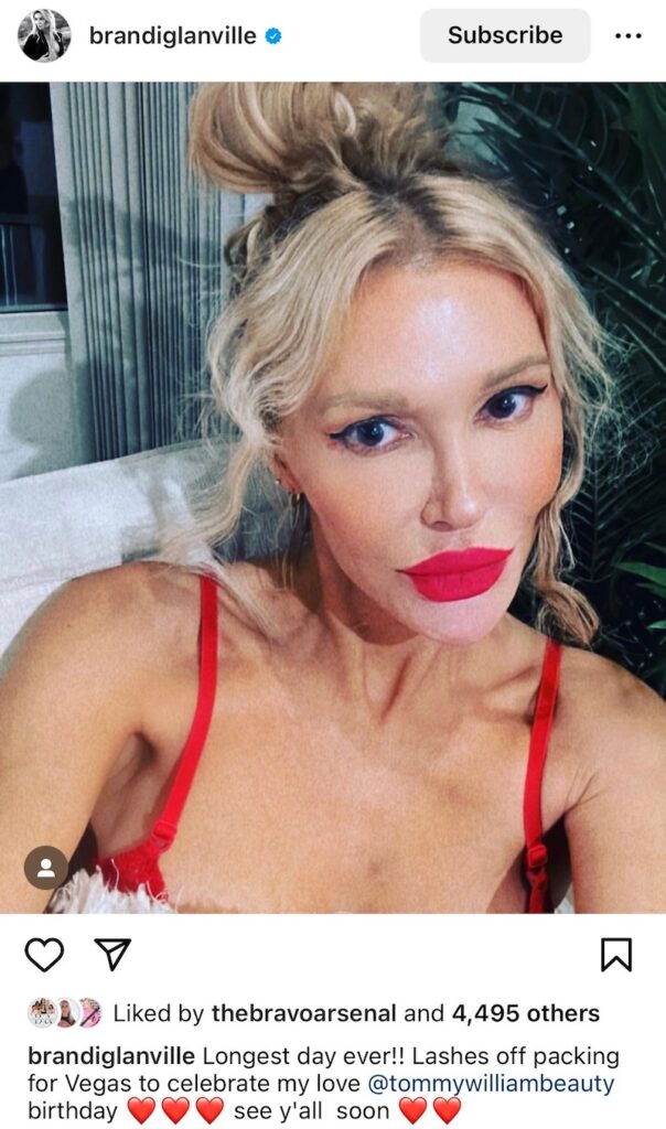PHOTO: Brandi Glanville Sparks Concern With New Selfie