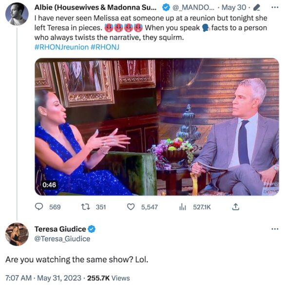Teresa Giudice Denies Melissa 'Lit Her Up' at RHONJ Reunion