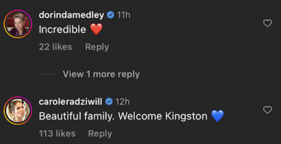 PIC: Carole Radziwill's Ex Adam Kenworthy Welcomes 1st Child