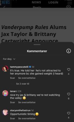 Brittany Cartwright's 'Friend' Alleges Weight Was Factor in Jax Split