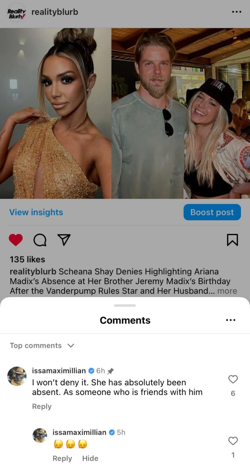 Max Boyens Confirms Ariana's Absence From Brother’s Life