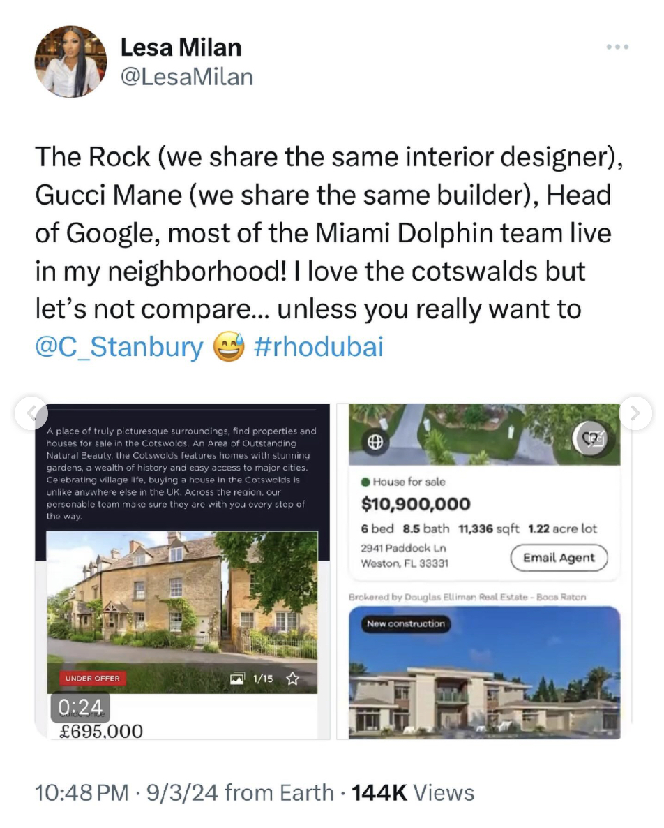 RHODubai: Lesa Milan Slams Stanbury’s Claim Over Mom’s House