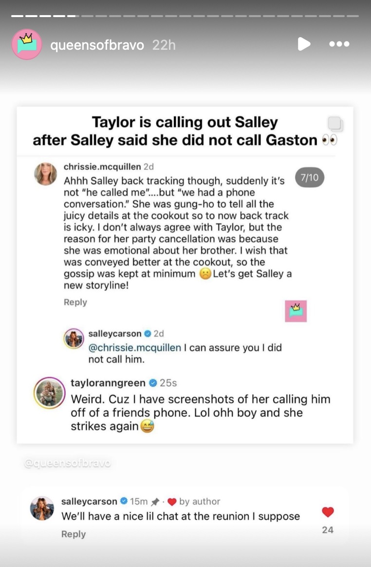 Taylor Ann Green Claps Back at Salley Carson Over Gaston Claim