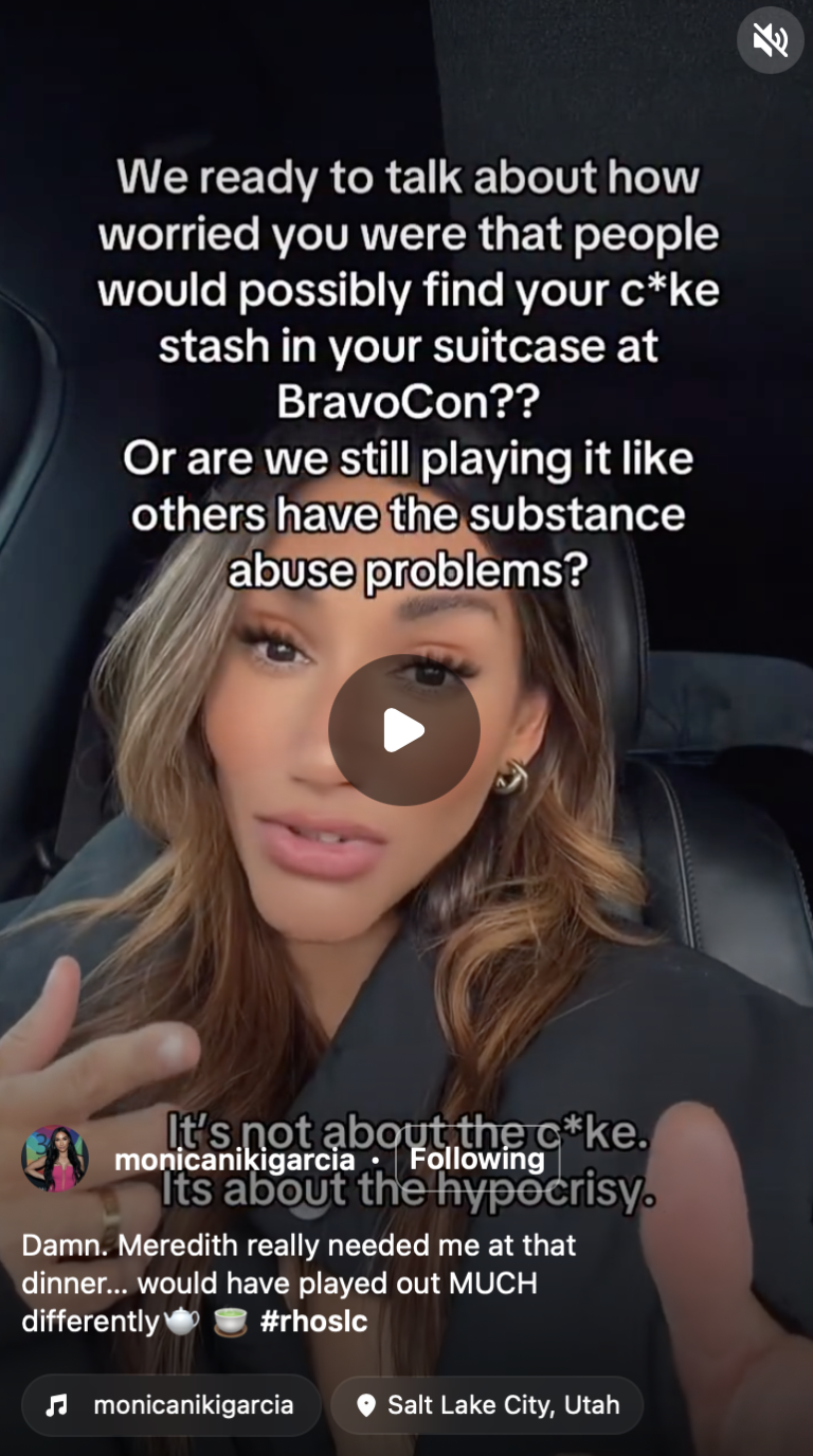 Monica Garcia Claims a RHOSLC Costar Had a Cocaine ‘Stash’ at BravoCon ...